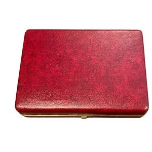 Storage & Organization | Vintage Red Jewelry Box With Red Velvet Lining ...